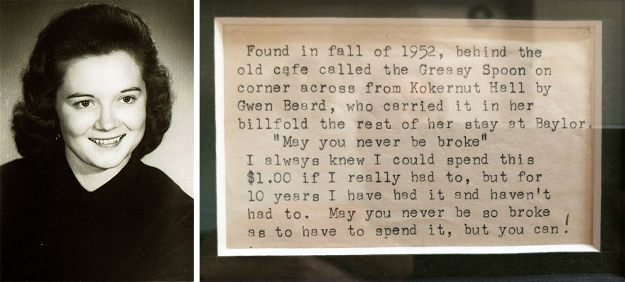 BaylorProud » This dollar bill has been in this Baylor family for three ...